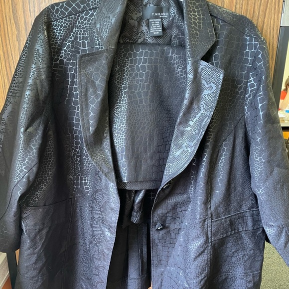 Other | Black Snakeskin Pattern Suitjacket And Skirt | Poshmark
